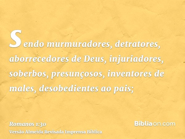 Romanos 1:30 - Bíblia