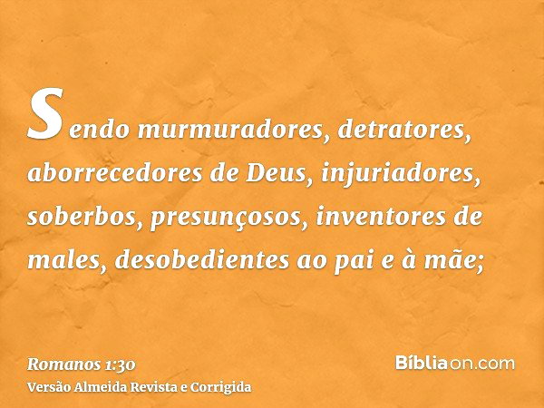 Romanos 1:30 - Bíblia