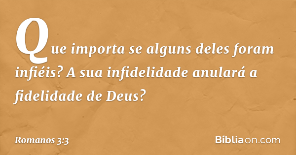 Romanos 3:3 - Bíblia