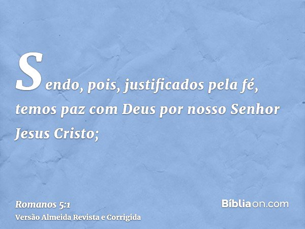 Romanos 5:1 - Bíblia