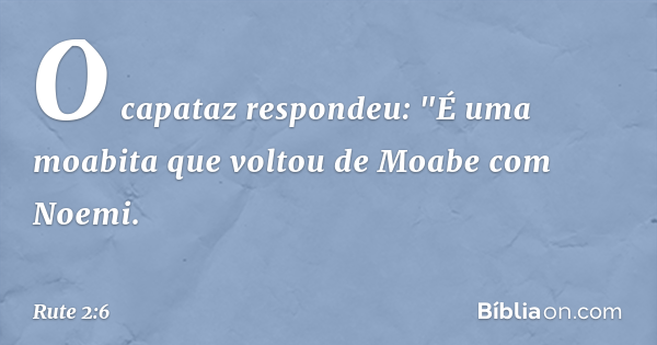 Rute 2:6 - Bíblia