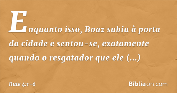 Rute 4:1-6 - Bíblia