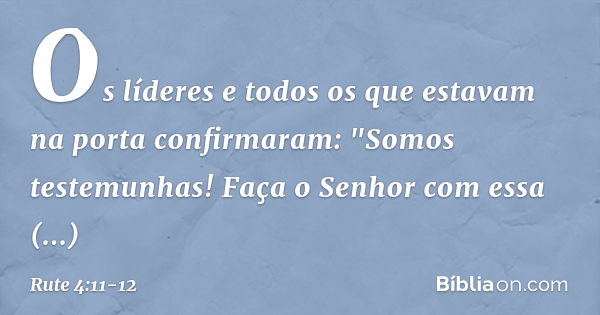 Rute 4:11-12 - Bíblia