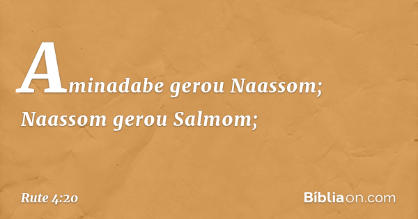 Rute 4:20 - Bíblia
