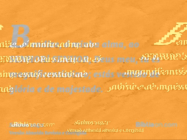 Salmo 104:1 - Bíblia