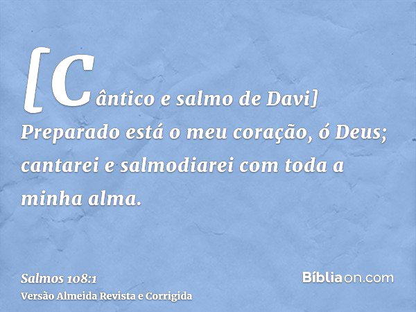 Salmo 108:1 - Bíblia