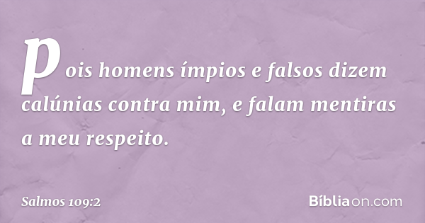 Salmo 109:2 - Bíblia