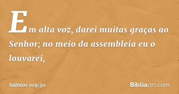 Salmo 109:30 - Bíblia