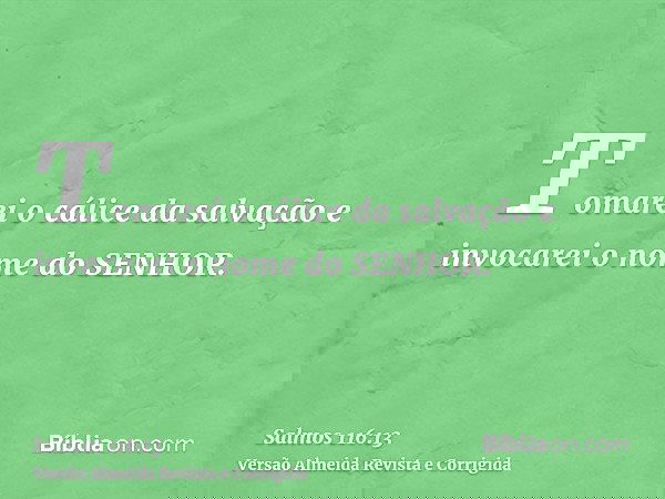 Salmo 116:13 - Bíblia