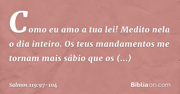 Salmo 119:97-104 - Bíblia