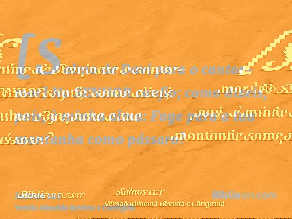 Salmo 11:1 - Bíblia