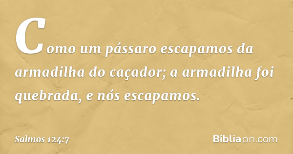 Salmo 124:7 - Bíblia