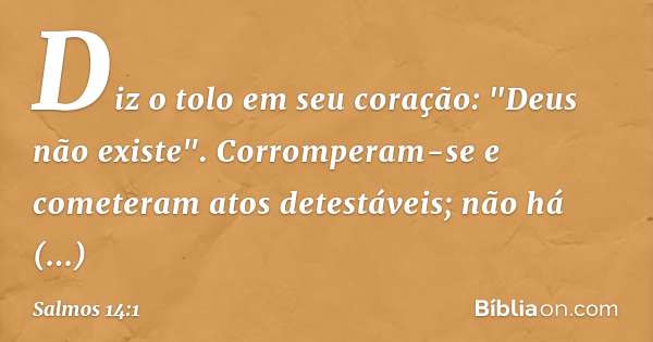 Salmo 14:1 - Bíblia