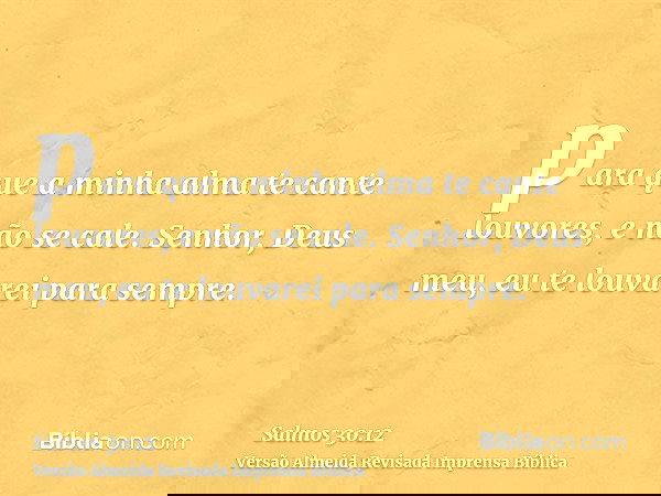 Salmo 30:12 - Bíblia