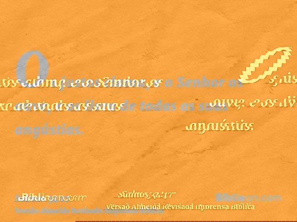 Salmo 34:17 - Bíblia