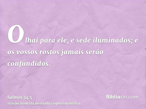 Salmo 34:5 - Bíblia
