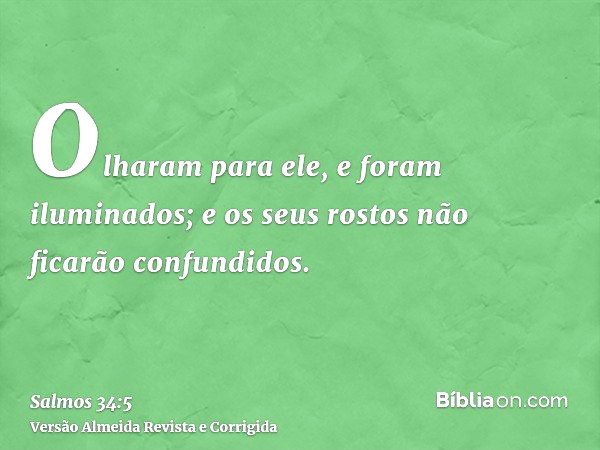Salmo 34:5 - Bíblia