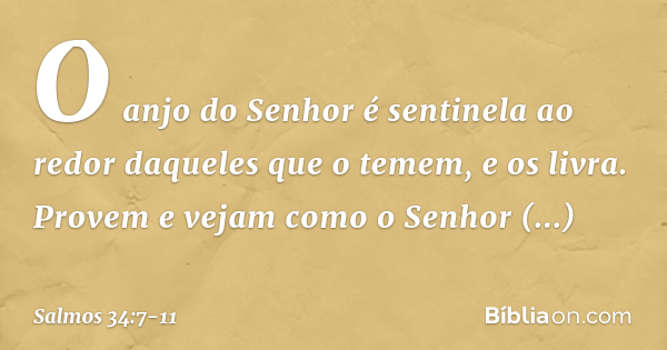 Salmo 34:7-11 - Bíblia
