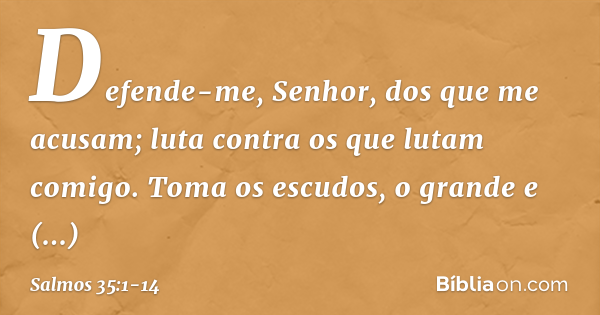 Salmo 35:1-14 - Bíblia