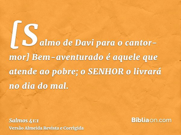 Salmo 41:1 - Bíblia