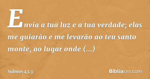 Salmo 43:3 - Bíblia