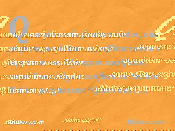 Salmo 4:4-8 - Bíblia