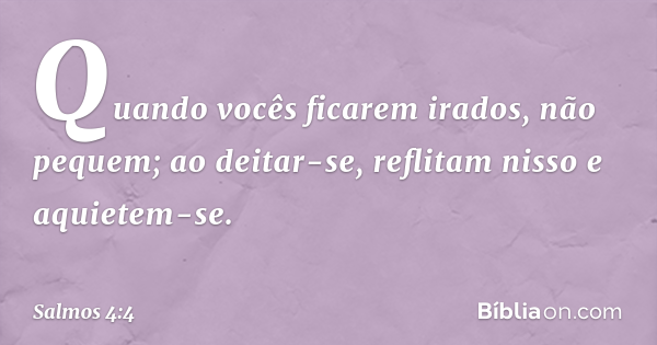 Salmo 4:4 - Bíblia