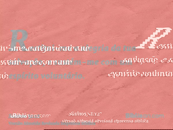 Salmo 51:12 - Bíblia