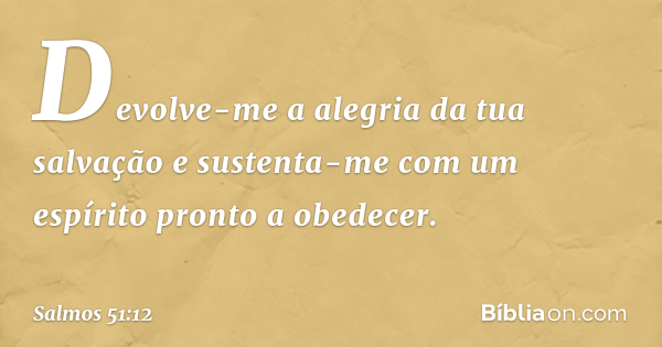 Salmo 51:12 - Bíblia