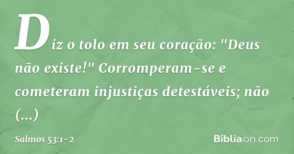 Salmo 53:1-2 - Bíblia