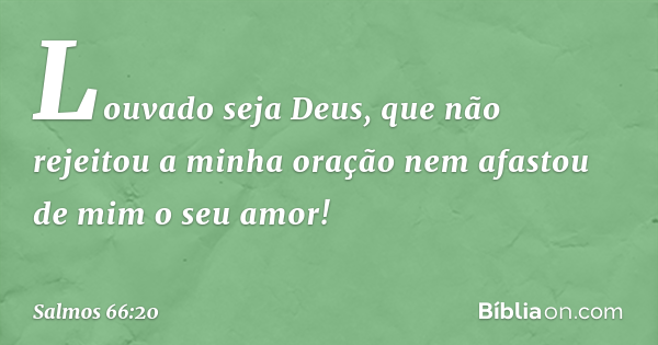 Salmo 66:20 - Bíblia