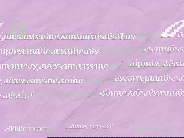 Salmo 73:17-26 - Bíblia