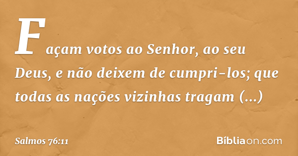 Salmo 76:11 - Bíblia