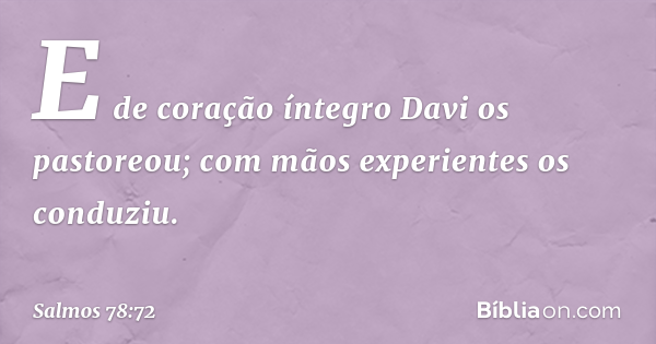 Salmo 78:72 - Bíblia