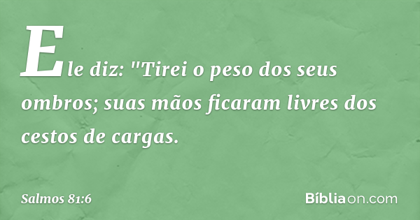Salmo 81:6 - Bíblia