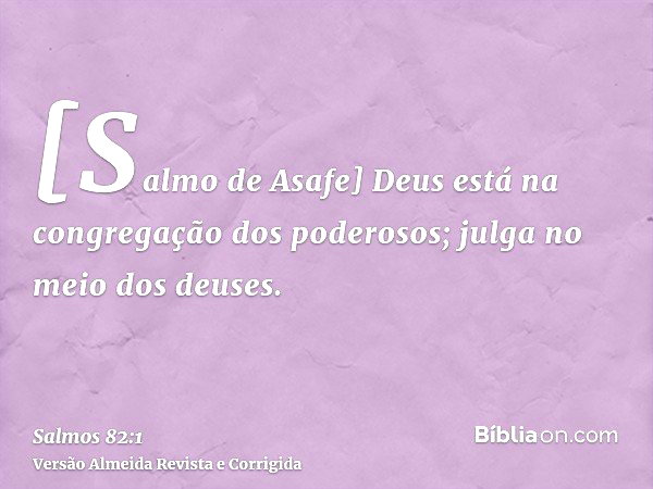 Salmo 82:1 - Bíblia