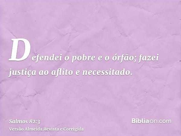 Salmo 82:3 - Bíblia