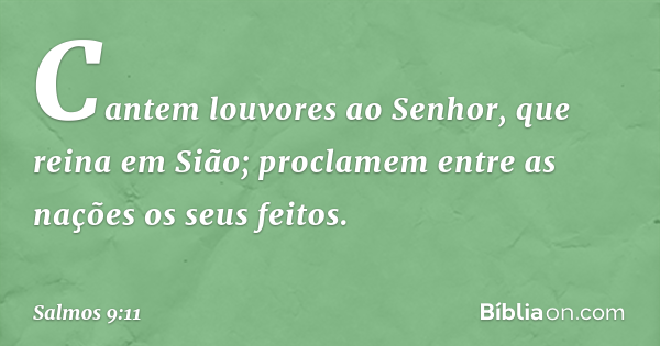 Salmo 9:11 - Bíblia