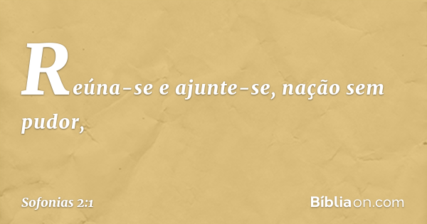 Sofonias 2:1 - Bíblia