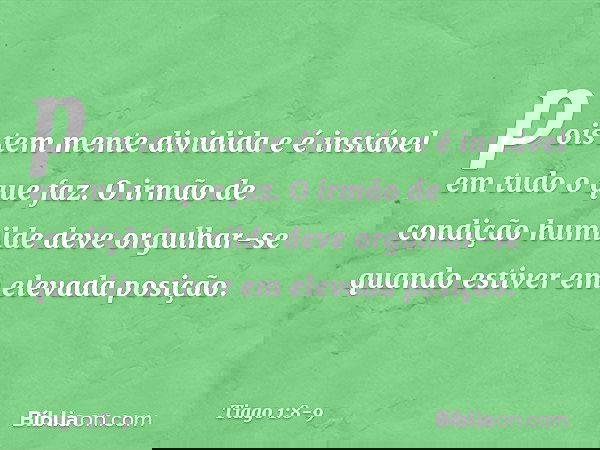 Tiago 1:8-9 - Bíblia