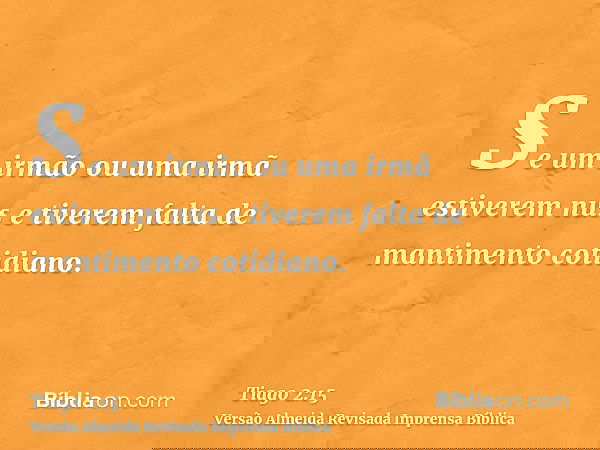 Tiago 2:15 - Bíblia