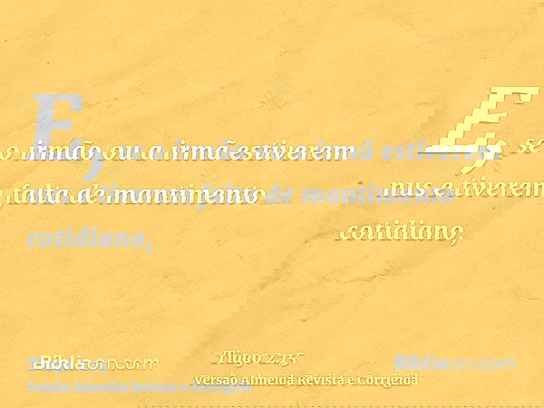 Tiago 2:15 - Bíblia