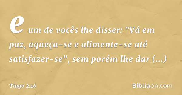 Tiago 2:16 - Bíblia