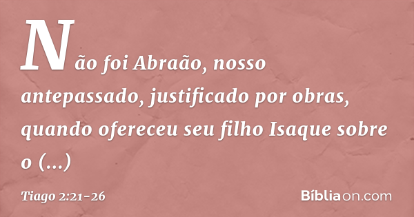 Tiago 2:21-26 - Bíblia
