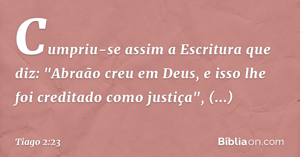 Tiago 2:23 - Bíblia
