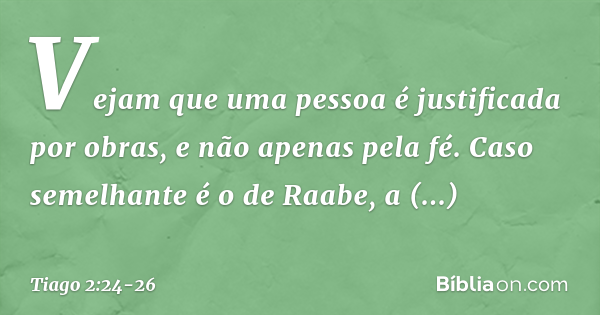 Tiago 2:24-26 - Bíblia