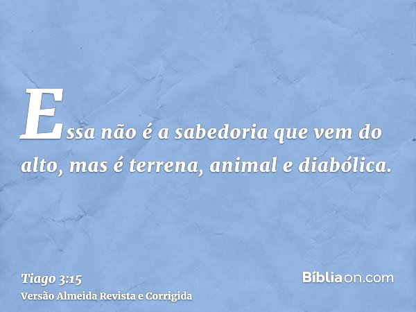 Tiago 3:15 - Bíblia
