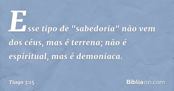 Tiago 3:15 - Bíblia