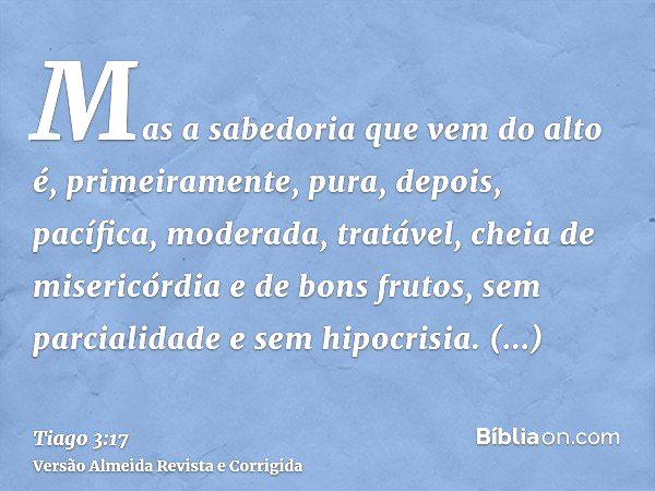 Tiago 3:17 - Bíblia