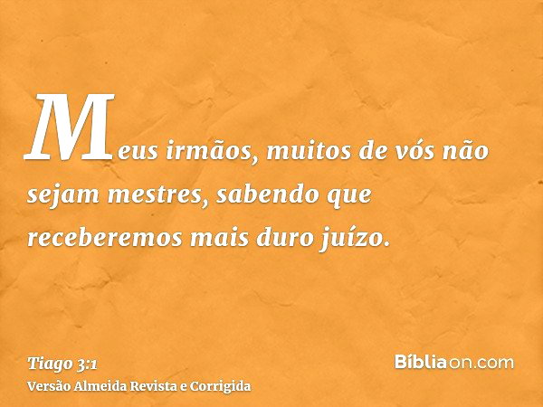 Tiago 3:1 - Bíblia